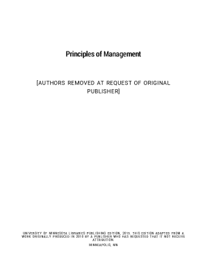 Fillable Online Principles of Management - Open Textbook Library Fax ...