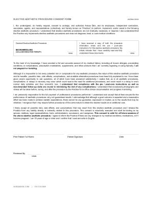 Fillable Online Informed Consent in Aesthetic Surgery - PMC Fax Email Print - pdfFiller