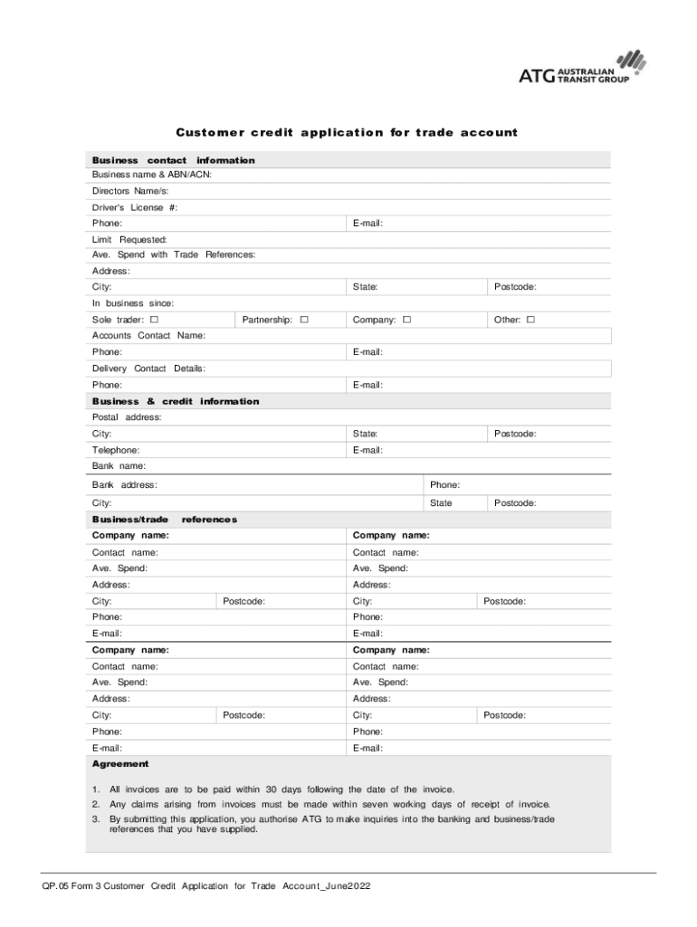 Fillable Online Download Free Business Credit Application Template Fax Email Print - pdfFiller