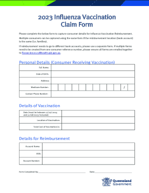 Fillable Online CVL Closure Dates. 2022 Influenza Vaccination Claim ...