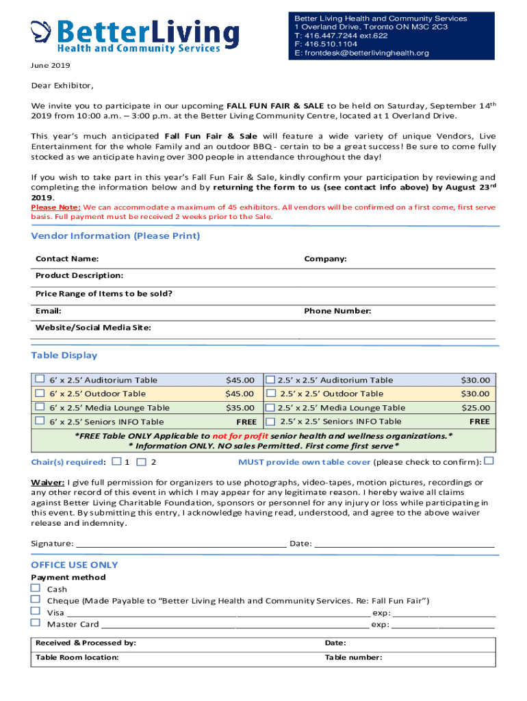 Fillable Online About the Centre - Better Living Health and Community ...