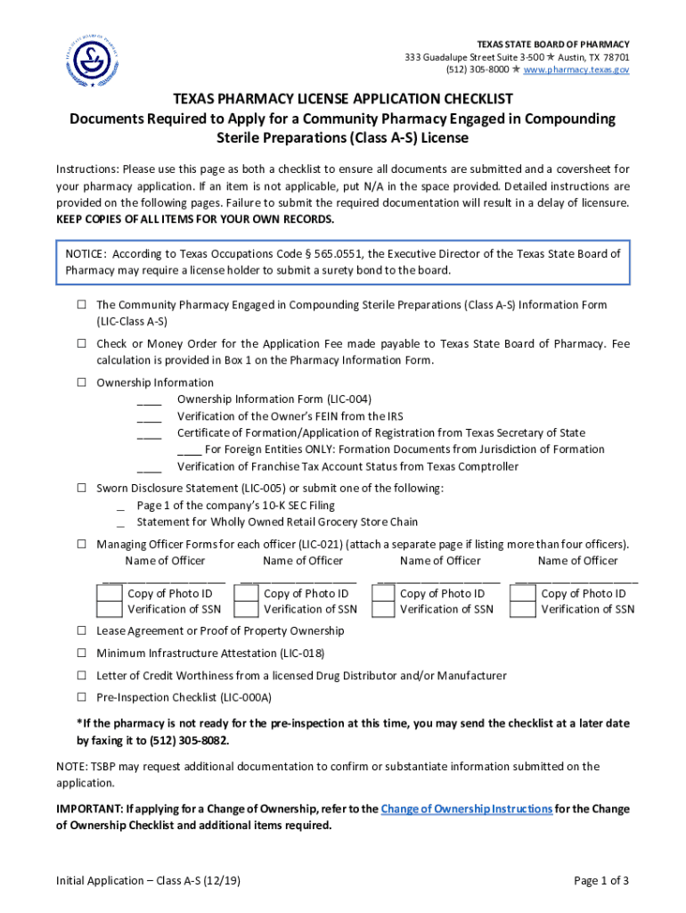 Print Pharmacist License Texas - Fill Online, Printable, Fillable ...