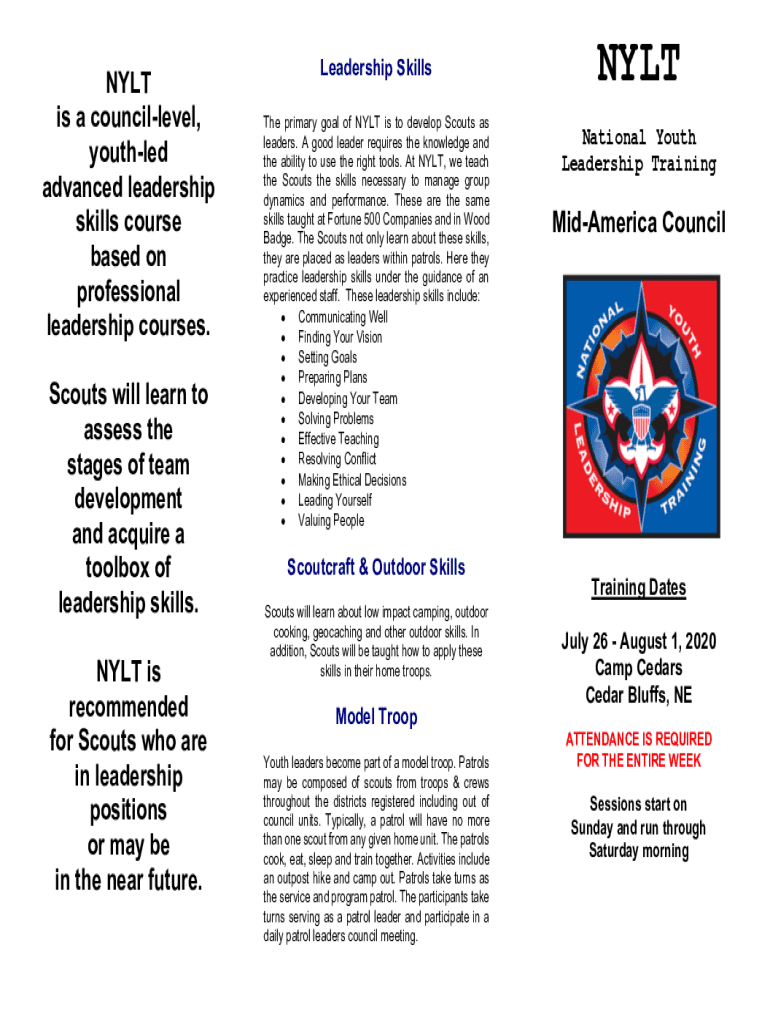 Fillable Online The Youth Leadership Training Continuum A Guide for ...