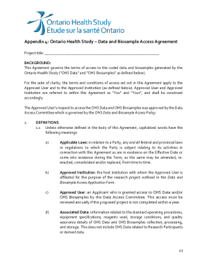 Fillable Online Data and Biosample Access Agreement Fax Email Print ...