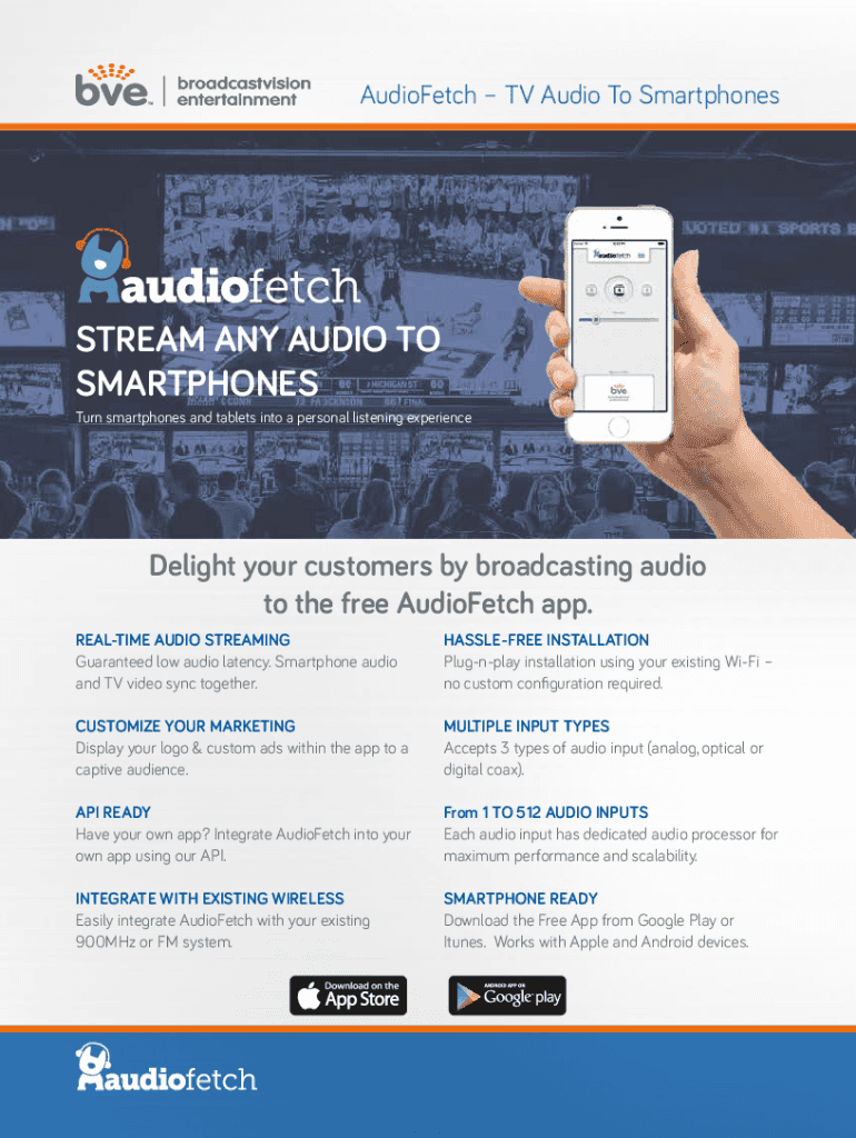 Fillable Online AudioFetch Sales Sheet Fax Email Print - pdfFiller