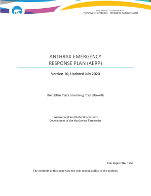 Fillable Online ANTHRAX EMERGENCY RESPONSE PLAN (AERP) Fax Email Print ...