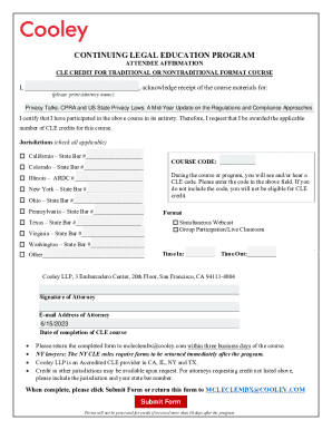 Fillable Online Uniform Application for Approval of Continuing Legal ...