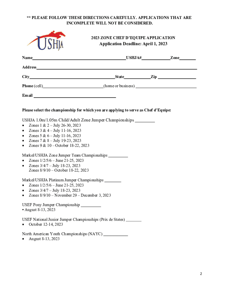 Fillable Online USHJA Zones 1 & 2 Riders Earn Coveted Medals and Gold ...