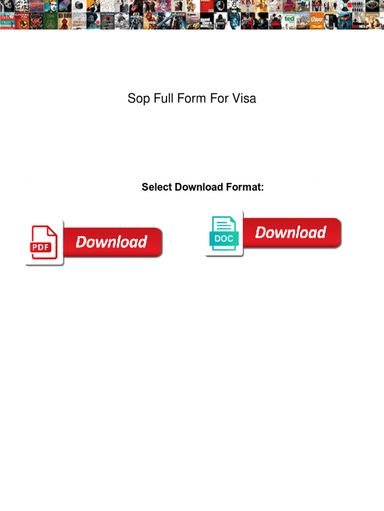 Fillable Online Sop Full Form For Visa. Sop Full Form For Visa enjoy ...