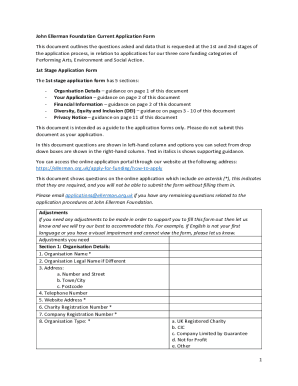 Fillable Online ellerman org 1 John Ellerman Foundation Current ...