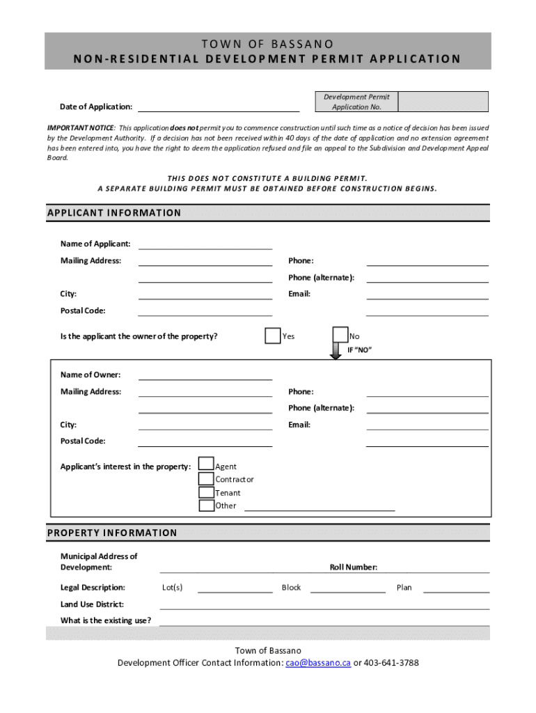 Fillable Online town of bassano - land use bylaw - ORRSC GIS - Oldman ...