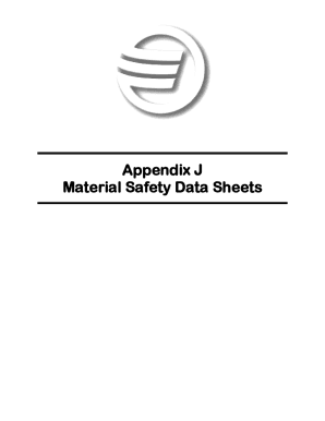 Fillable Online Appendix J Material Safety Data Sheets Fax Email Print ...
