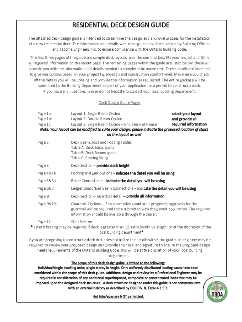 Fillable Online Wood Deck Construction Guide - Henrico County, Virginia Fax Email Print - pdfFiller