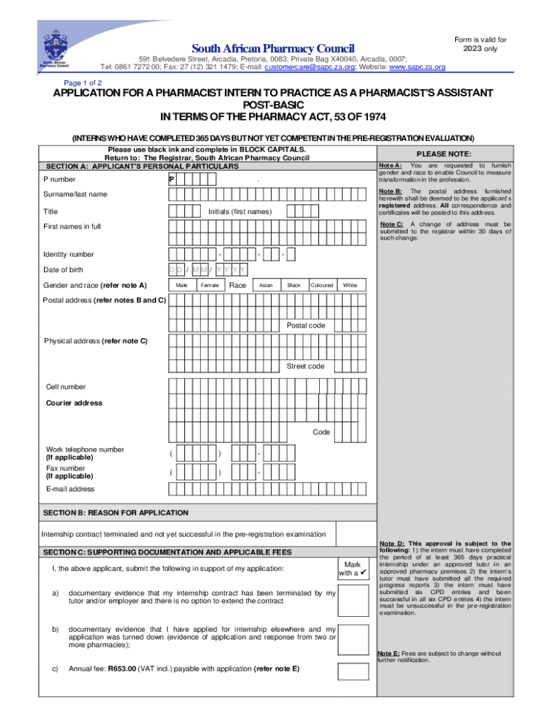 Fillable Online 2023 Application Form - Update Personal Information Fax ...