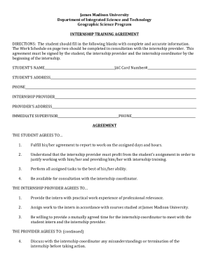 Fillable Online internship-training-agreements.doc Fax Email Print - pdfFiller