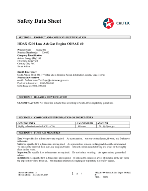 Fillable Online Fillable Online Material Safety Data Sheet SECTION ... Fax Email Print - pdfFiller
