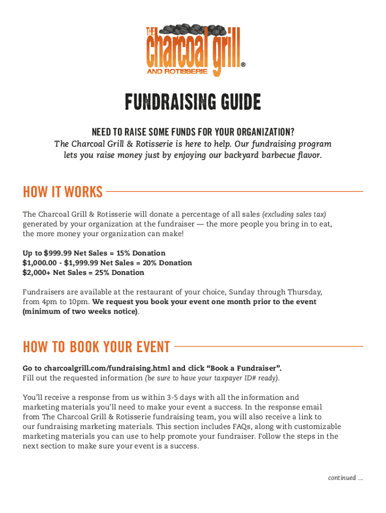 Fillable Online Food Fundraising Ideas: A 101 Guide for Nonprofits ...