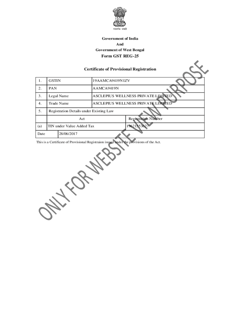 Fillable Online Gst Reg 25 Form - Fill Out and Sign Printable PDF Template Fax Email Print ...