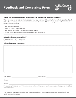 Fillable Online Customer feedback email5 examples and template Fax ...