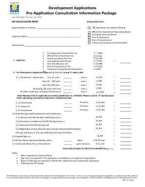 Fillable Online application for planning pre-application consultation ...