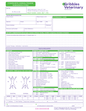 Fillable Online pir sa gov Companion Animal/Equine Submission Form Fax Email Print - pdfFiller