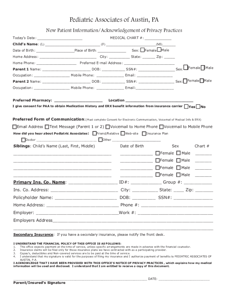 Fillable Online What To Expect For Your New Patient Appointment Fax ...
