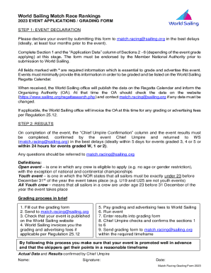 Fillable Online Match Racing Grading Form. Form Fax Email Print - pdfFiller