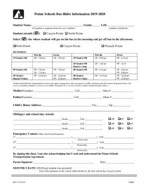 Fillable Online School Bus Services Fax Email Print - pdfFiller