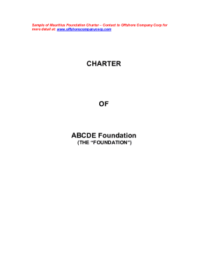 Fillable Online Sample of Mauritius Foundation Charter Fax Email Print ...