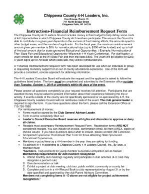 Fillable Online Instructions-Financial Reimbursement Request Form Fax ...