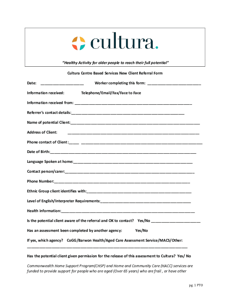 Fillable Online Healthy Activity for older people to reach their full potential Fax Email Print ...