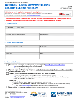 Fillable Online NHCF-Capacity Building Final Reporting Form Fax Email ...