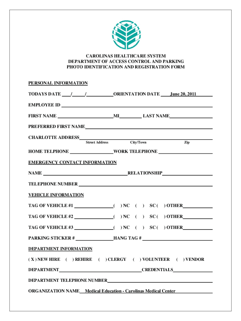 Fillable Online Step 7.Photo ID Card and Vehicle Registration Form.doc ...