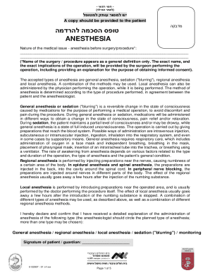 Fillable Online Preoperative evaluation and preparation for anesthesia ...