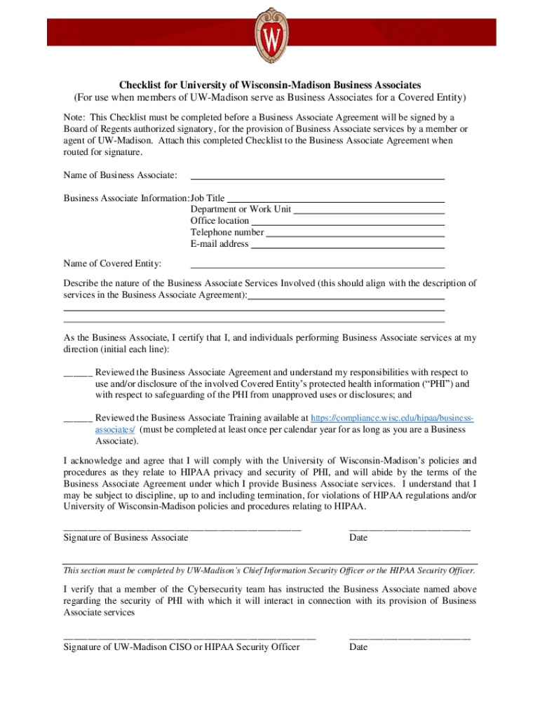 Fillable Online Business Associate Agreement - Office of Compliance Fax Email Print - pdfFiller