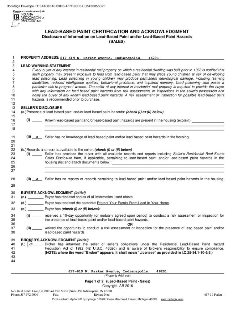 Fillable Online 517 N Elm lead disclosure.pdf Fax Email Print - pdfFiller
