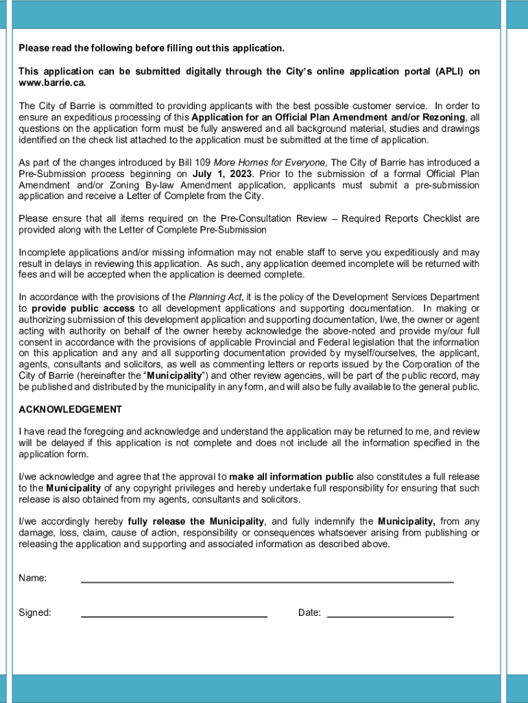 Fillable Online official-plan-amendment-and-rezoning-application.pdf ...