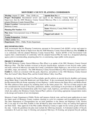 Fillable Online MONTEREY COUNTY PLANNING COMMISSIO N AUGUST ... Fax Email Print - pdfFiller