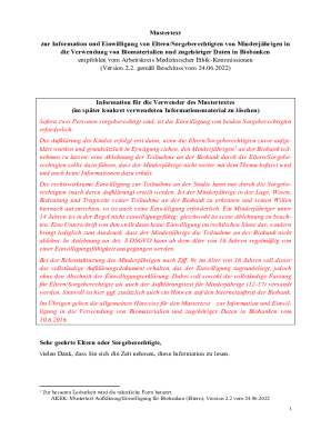 Ausfüllbar Online Mustertext zur Information und Einwilligung in ...