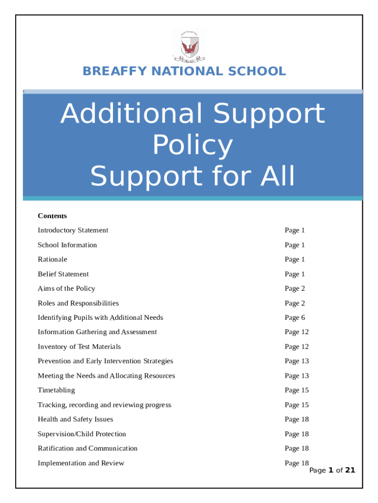 Fillable Online E.A.L Policy (English as a Foreign Language) St John's ...