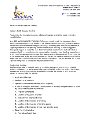 Fillable Online Guest Room, Guest House, Bed and Breakfast License ...