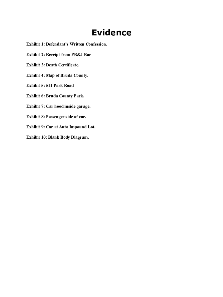 Fillable Online Introduction to Getting an Exhibit Admitted Into ...