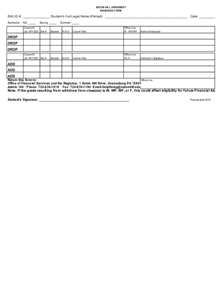 Fillable Online Fillable Online setonhill seton hill act 48 form Fax Email Print Fax Email Print ...