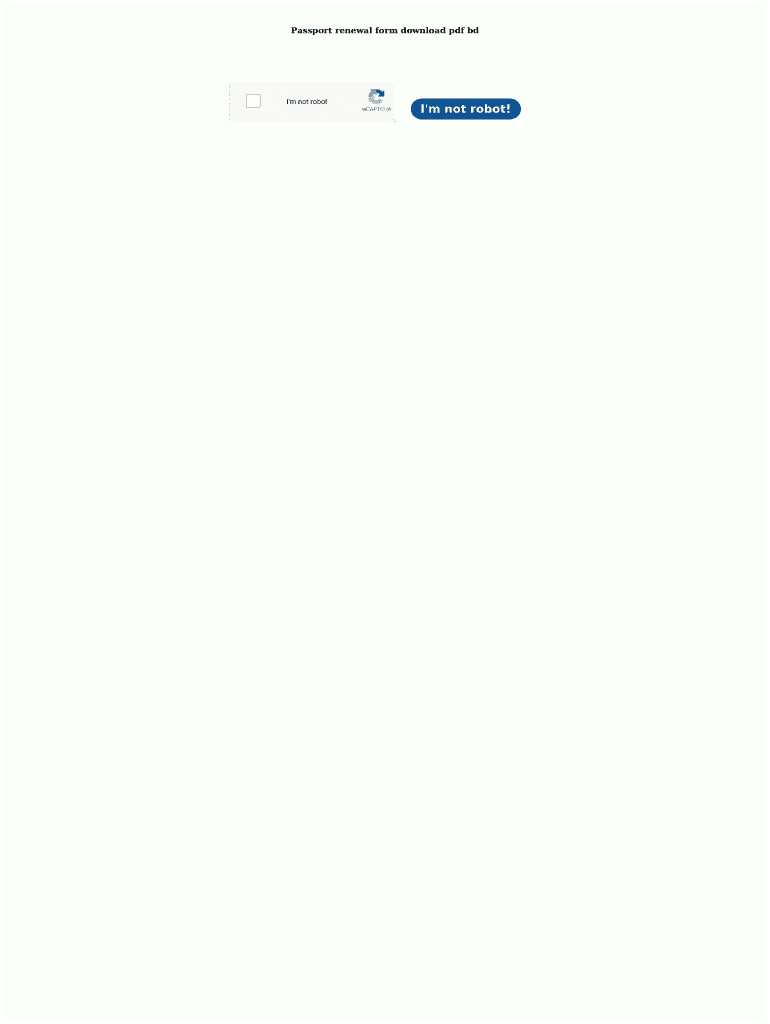 Fillable Online Passport renewal form download pdf bd. Passport renewal ...