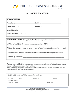 Fillable Online How to get a student loan refund if you paid during ...