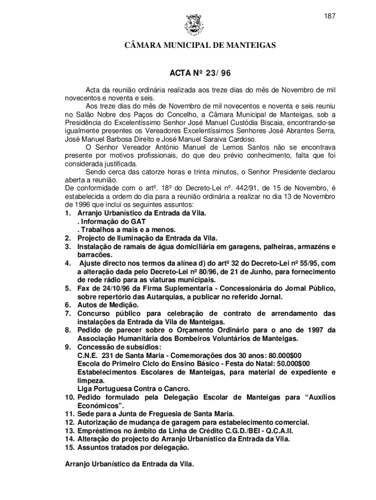 Preenchível Disponível Ata de Reunio Aos treze dias do ms de junho de dois mil ... Fax Email ...