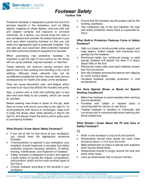 Fillable Online Personal Protective Equipment Foot and Leg ... Fax ...