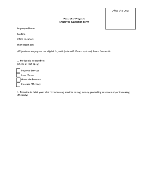 Fillable Online Employee Suggestion Form.docx Fax Email Print - pdfFiller