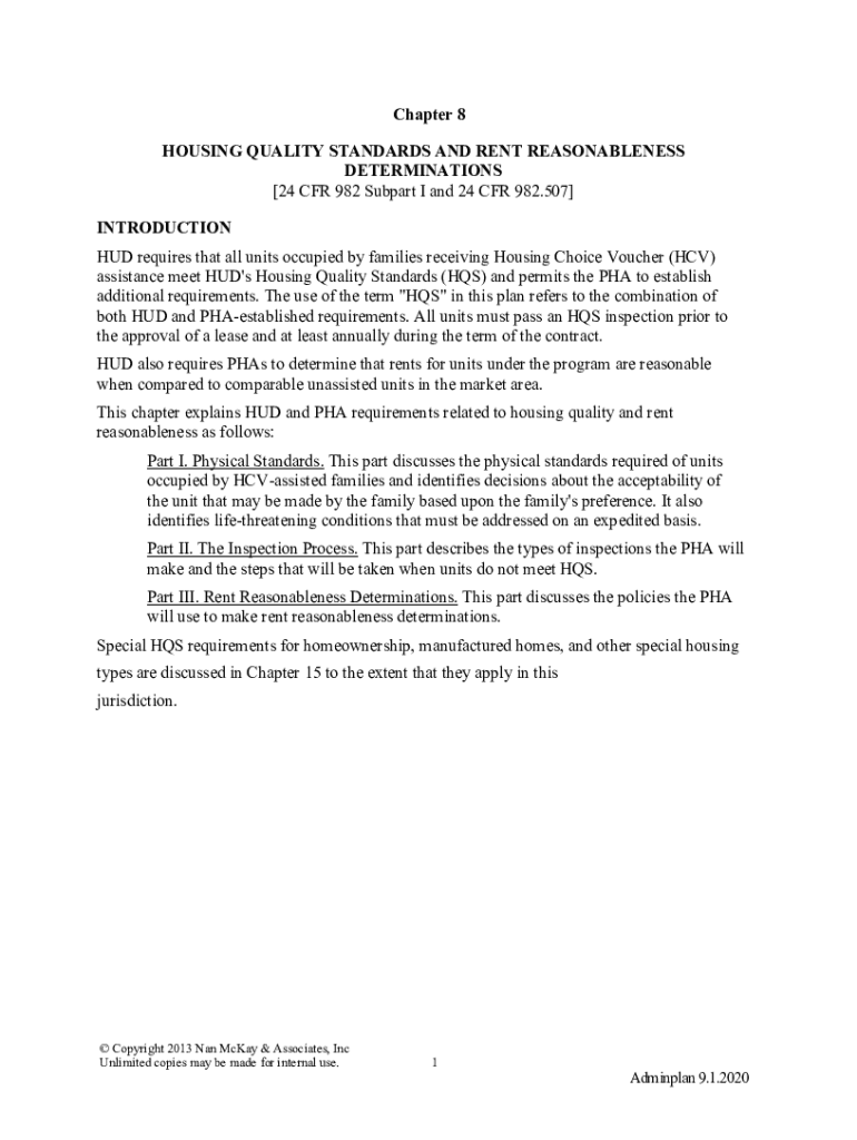 Fillable Online housing quality standards and rent reasonableness Fax ...