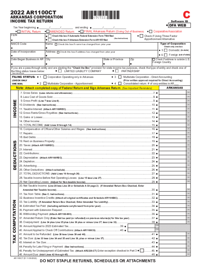 Fillable Online 2022 Form 512 Oklahoma Corporation Income and Franchise ...